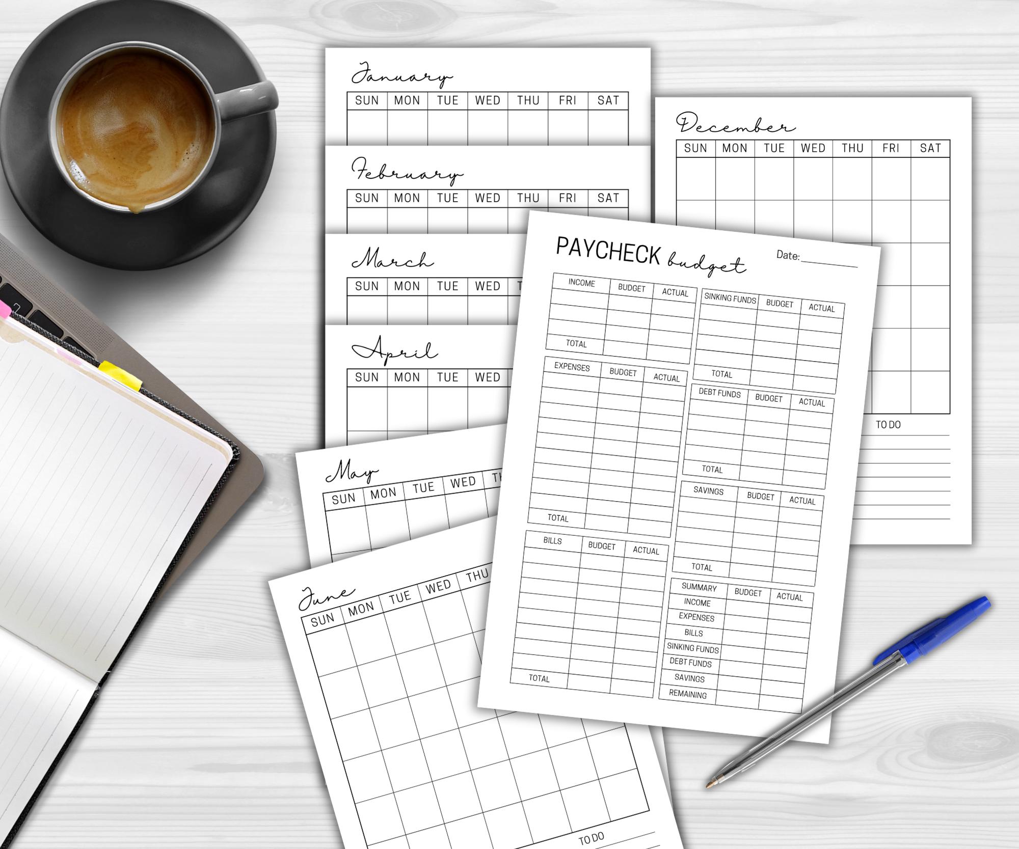 Budget Planner Printable Bundle: Finance Tracker, A4 A5 Letter (PDF ...