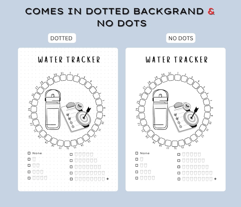 Water Tracker - PRINTABLE Journal Page, Monthly Tracker, Water Log ...