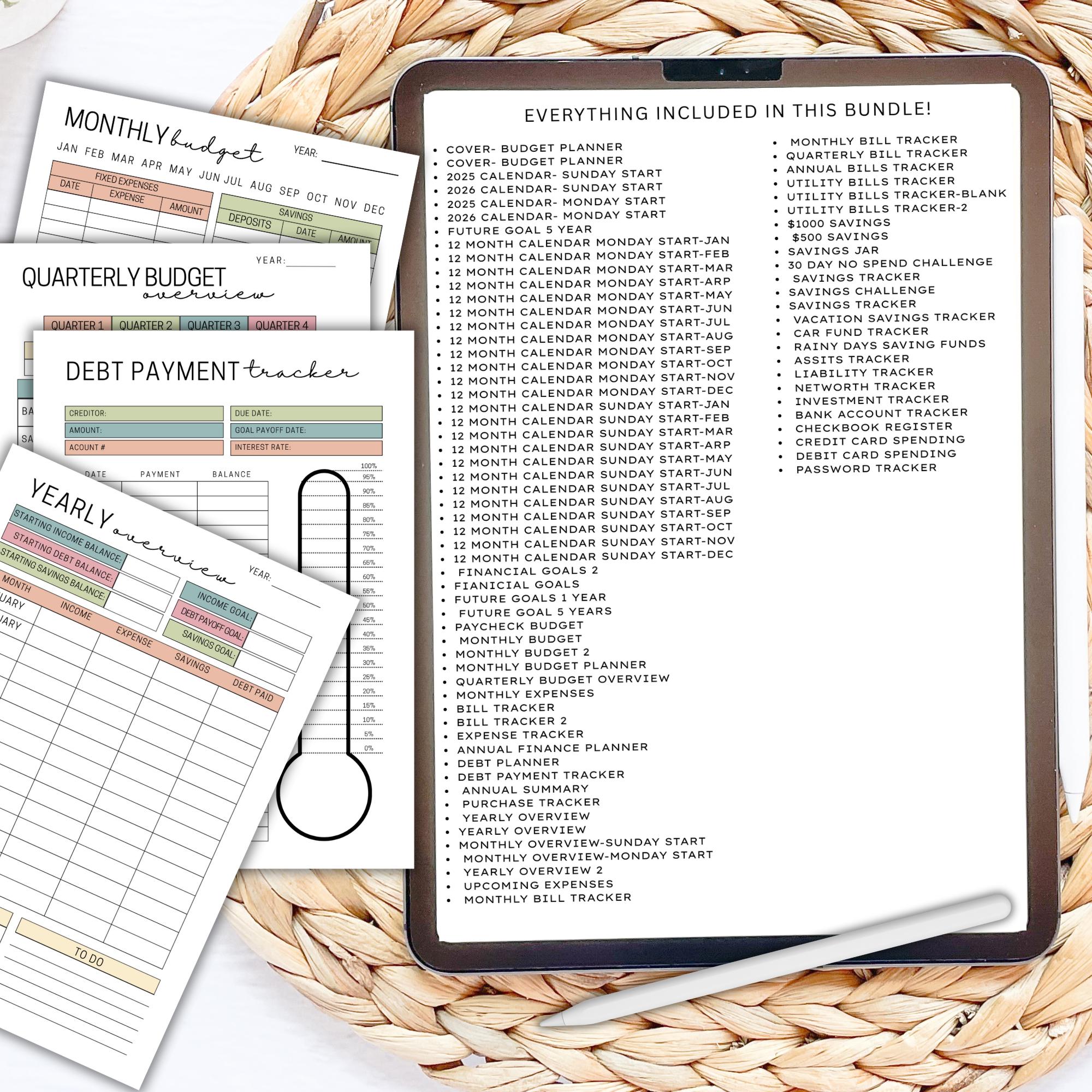 Budget Planner Printable: Financial Organizer PDF (a4/a5/letter Sizes ...