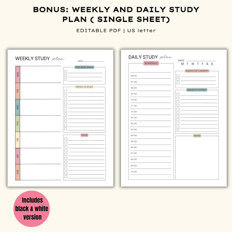 EDITABLE Weekly Assignment Tracker, 2 Pages, Printable, Homeschool ...