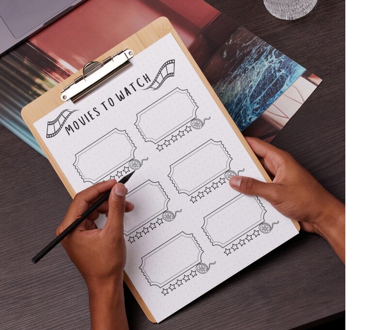 Movie Tracker - PRINTABLE Journal Page, Planner Page, Track Movies ...