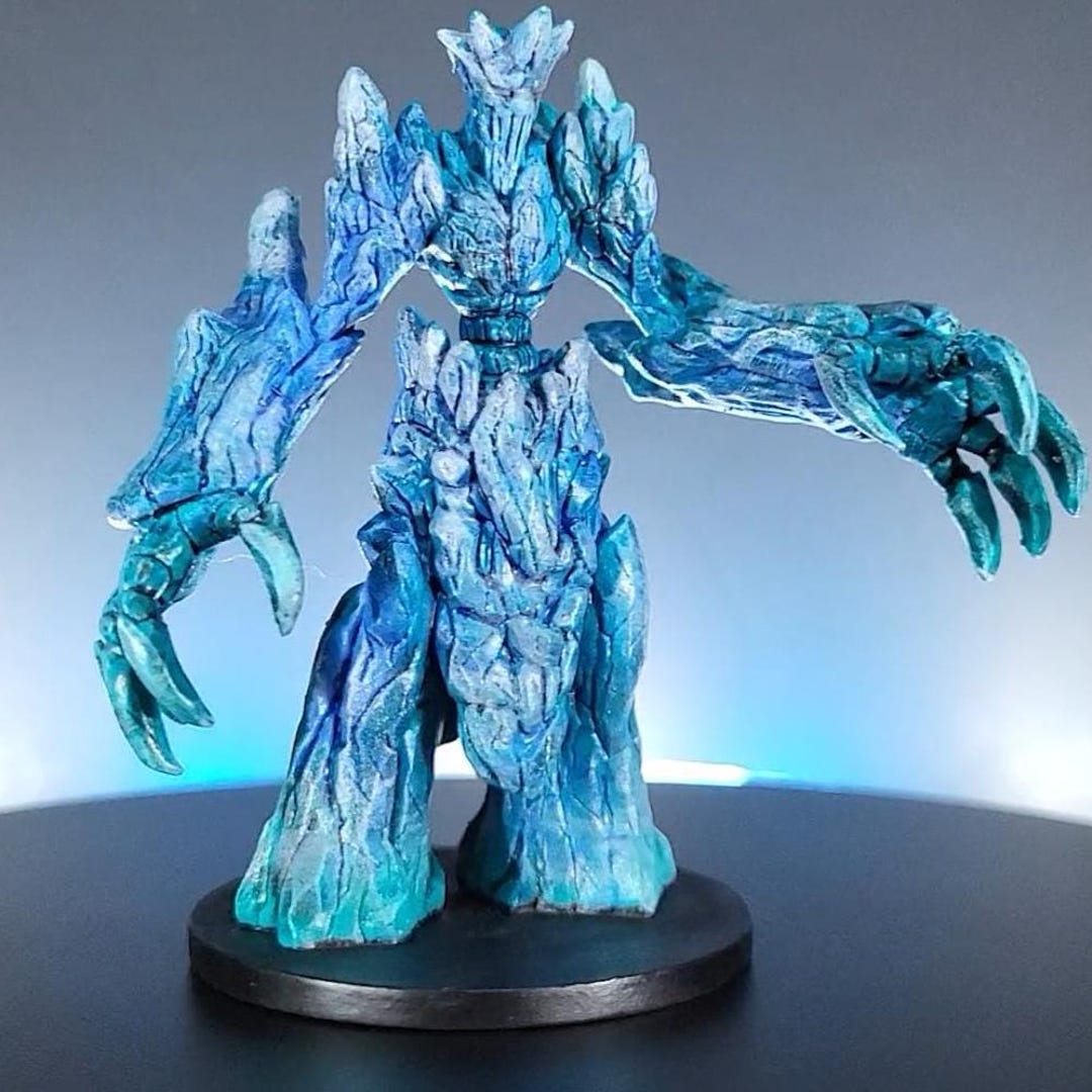 Ice Elemental Miniature – Hand Painted Elemental Monster | D&D ...
