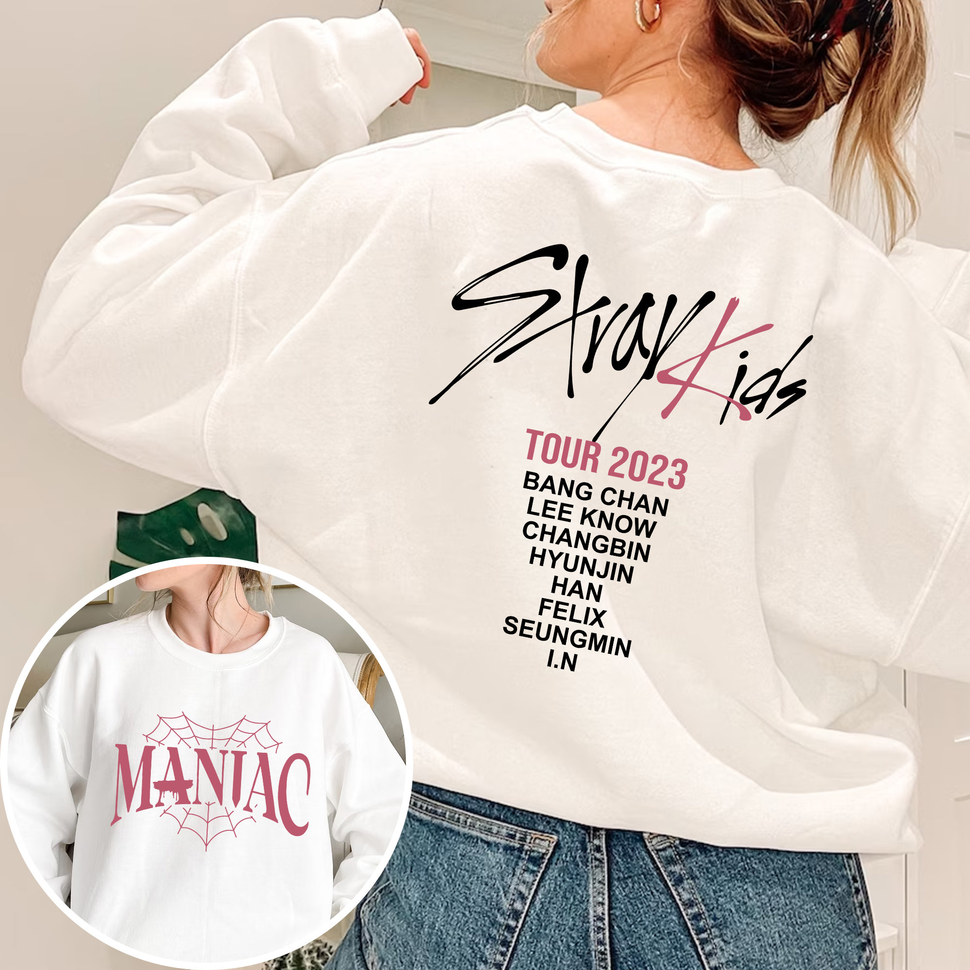 Stray Kids World Tour 2023 Shirt. Stray Kids Maniac Tour Shirt. Stray ...