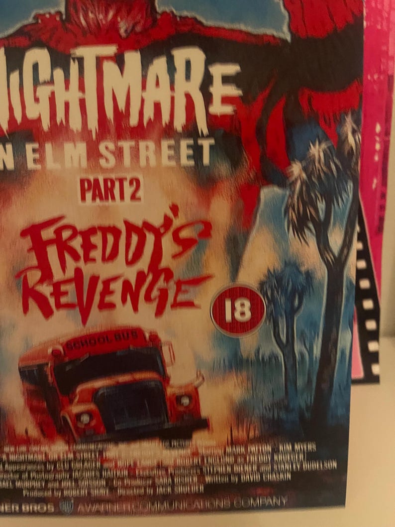 A Nightmare on Elm Street 2 VHS Standee Pop-up A4 Promo NEW! Robert ...