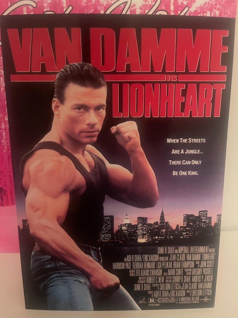 Jean Claude Van Damme ‘LIONHEART’ A4 Standee Photo Print Promo New. - Etsy