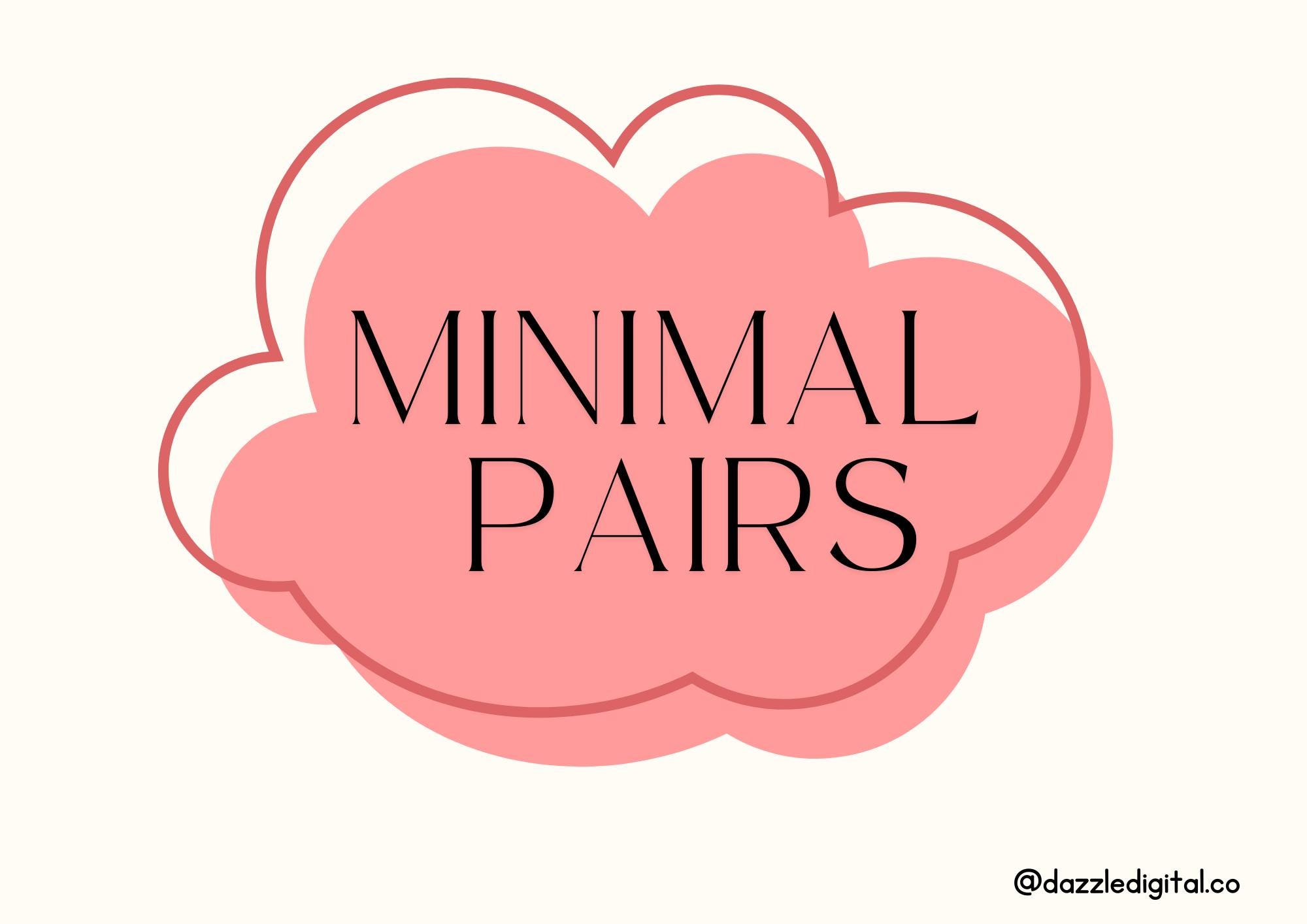 Articulation - Minimal Pairs Flashcard - Etsy