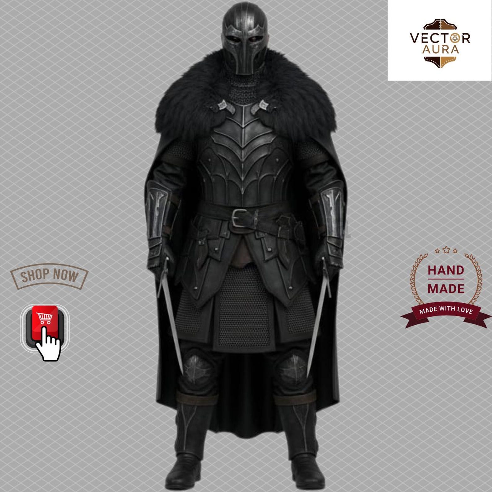 Dark Sovereign Armor Set-blackblade Warrior Ensemble-shadow Knight ...
