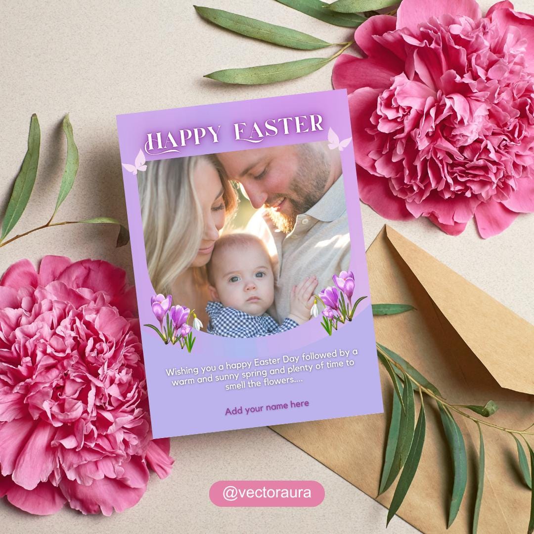 Easter Printable Card | DIY Coloring Easter Bunny Card | Happy Easter ...