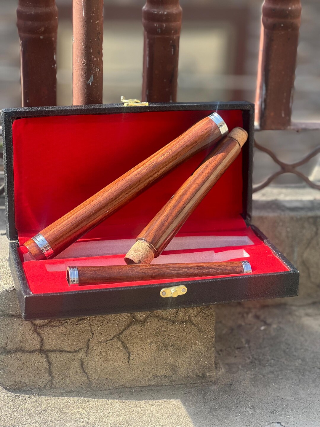 Rosewood Irish D Flute 3 Part Musical Instrument Handmade Brown Irish ...