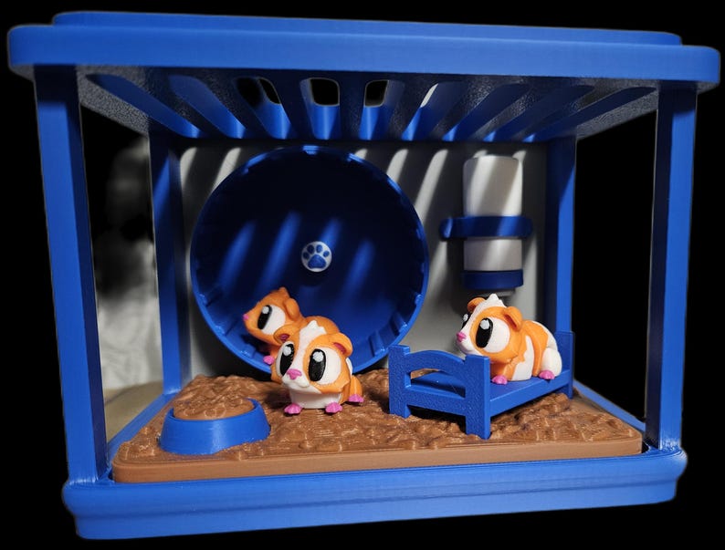 Flexi Hamster/guinea Pigs Playset | 3D Printed Articulated Hamster ...