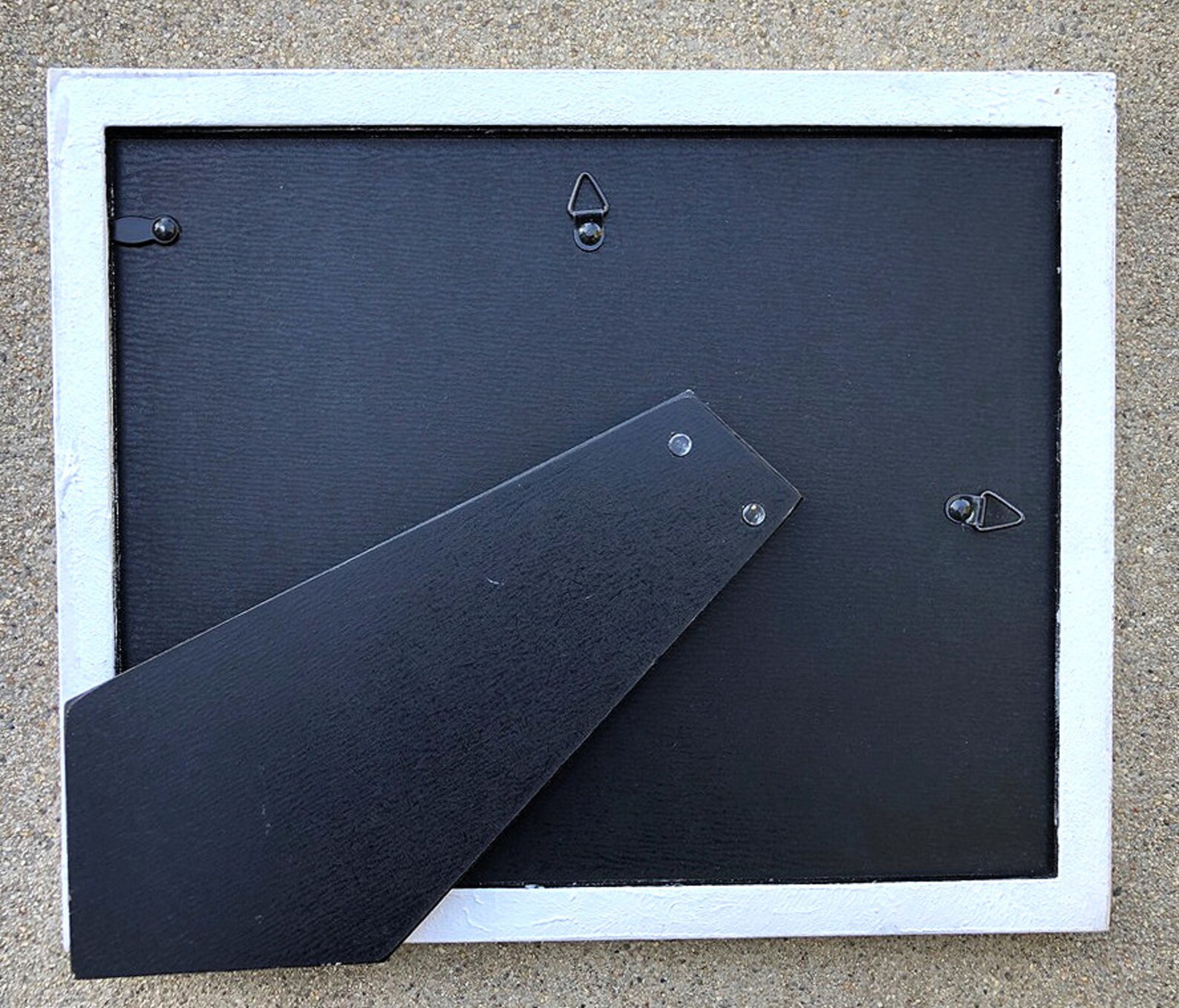 Artist Created Hand Painted PET Photo Frame White W Blk Paw - Etsy