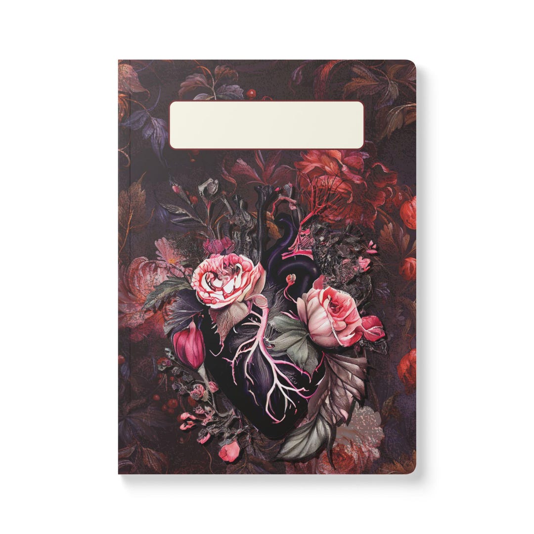 Anatomical Heart Floral Journal | Softcover Notebook - Etsy
