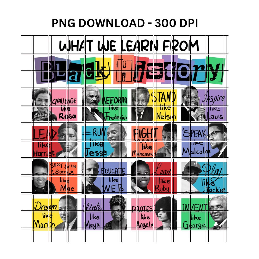 What We Learn From Black History Png, Black History Months Png, Human ...