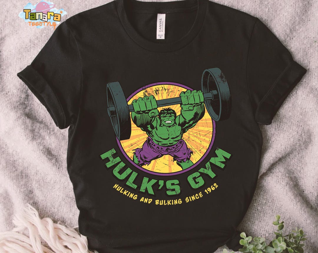 Retro 90s Marvel the Incredible Hulk Tee, Crop Top, Hulk's Gym Design ...