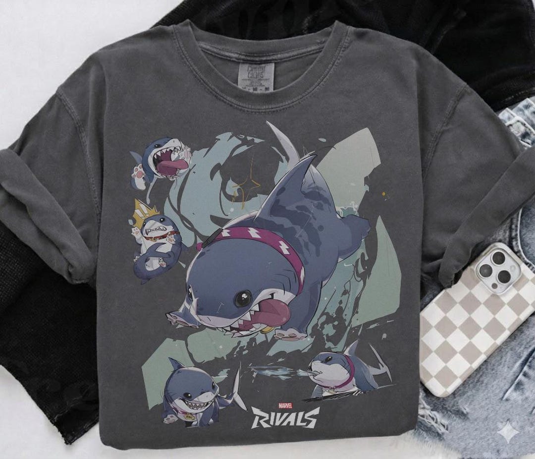 Marvel Jeff the Land Shark Emotions Tee, Retro 90s Superhero Shirt for ...