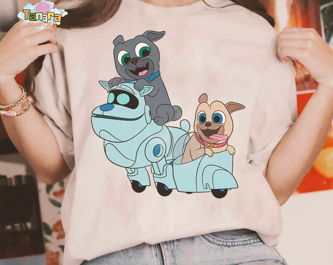 Retro 90s Disney Puppy Dog Pals Bingo Rolly Tee, Crop Top, Vintage ...