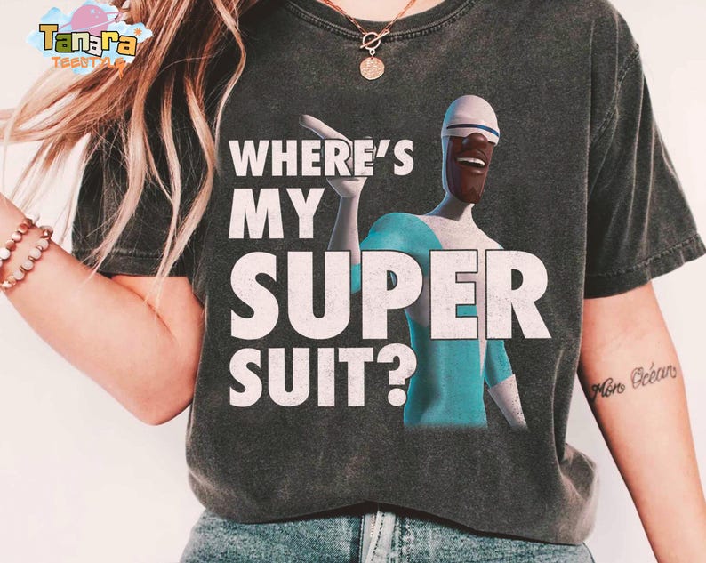 Retro 90s Disney Pixar Incredibles Frozone Tee, Crop Top, Super Suit ...