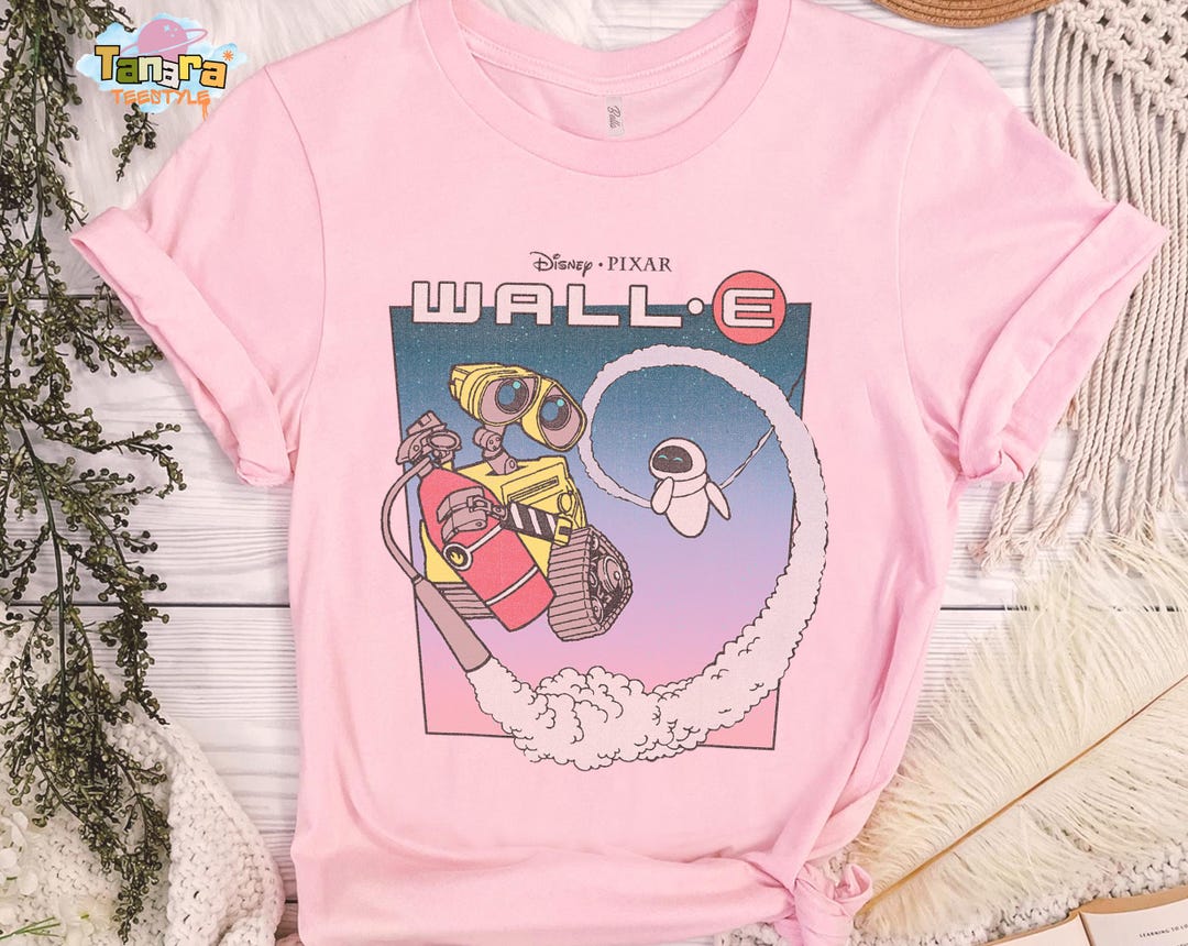 Retro 90s Disney Pixar Wall-e Fly Eve Tee, Crop Top, Distressed Vintage ...