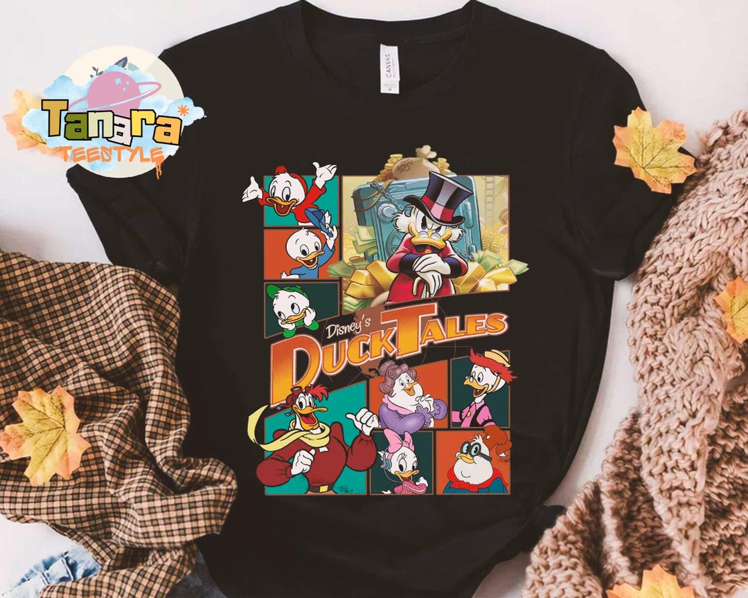 Retro 90s Duck Tales Characters Group Shot Tee, Crop Top, Disney ...