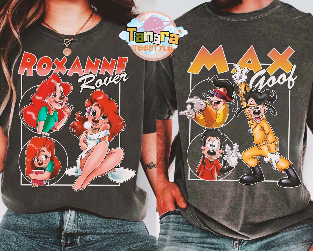 Retro 90s Roxanne and Max Disney Tee, Crop Top, A Goofy Movie Couple ...