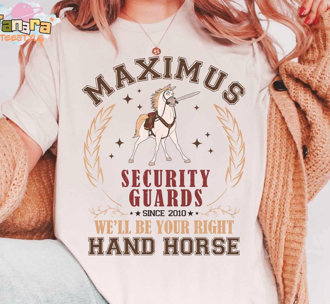 Retro 90s Disney Tangled Maximus Shirt, Security Guards Cartoon Design ...