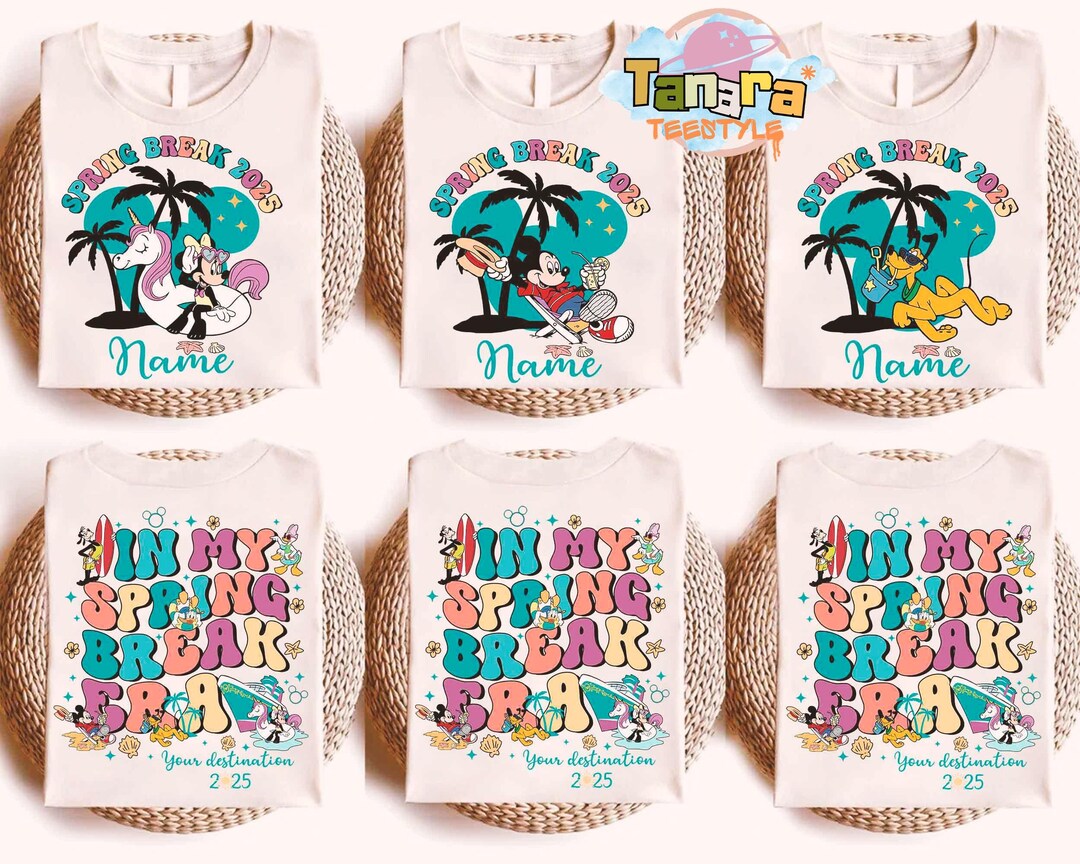 Retro 90s Mickey and Friends Spring Break Tee, Crop Top, in My Spring ...
