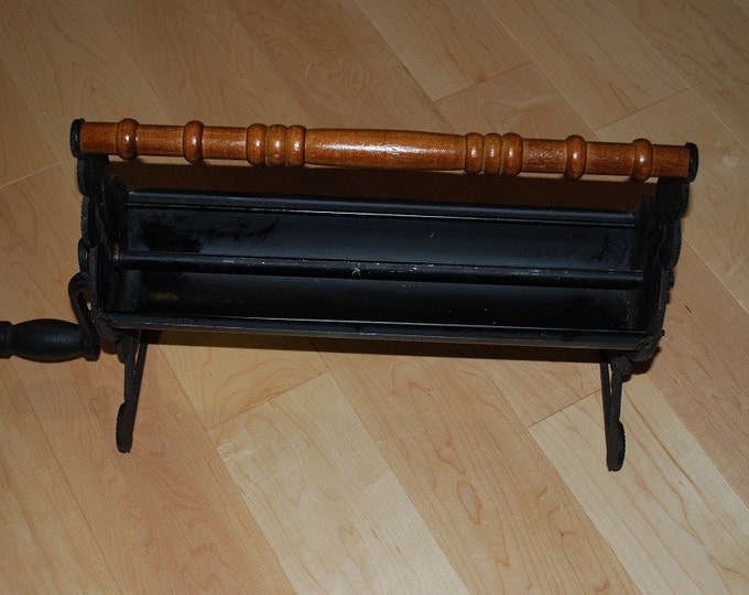 Vintage Cast Iron and Metal Newspaper Log Roller - Etsy