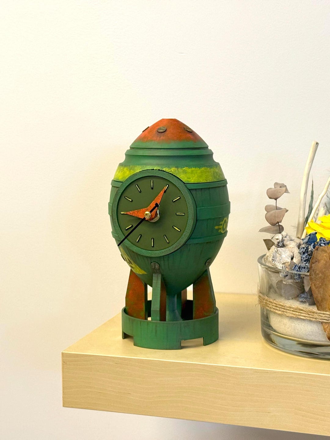 Mini Nuke Desk Clock – Hand-painted, Hidden Storage - Etsy
