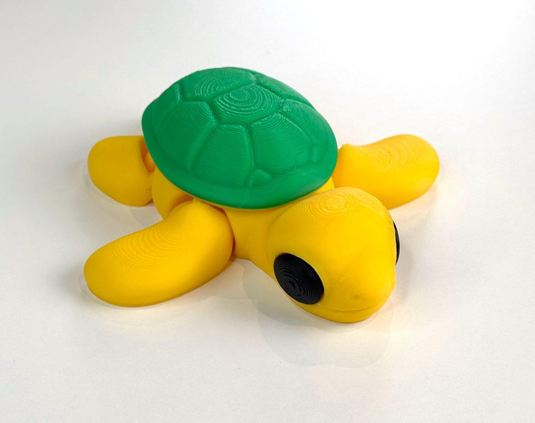 3D Printed Articulated Turtle | Flexy Turtle | Turtle Accessory | Shelf Decoration - Etsy