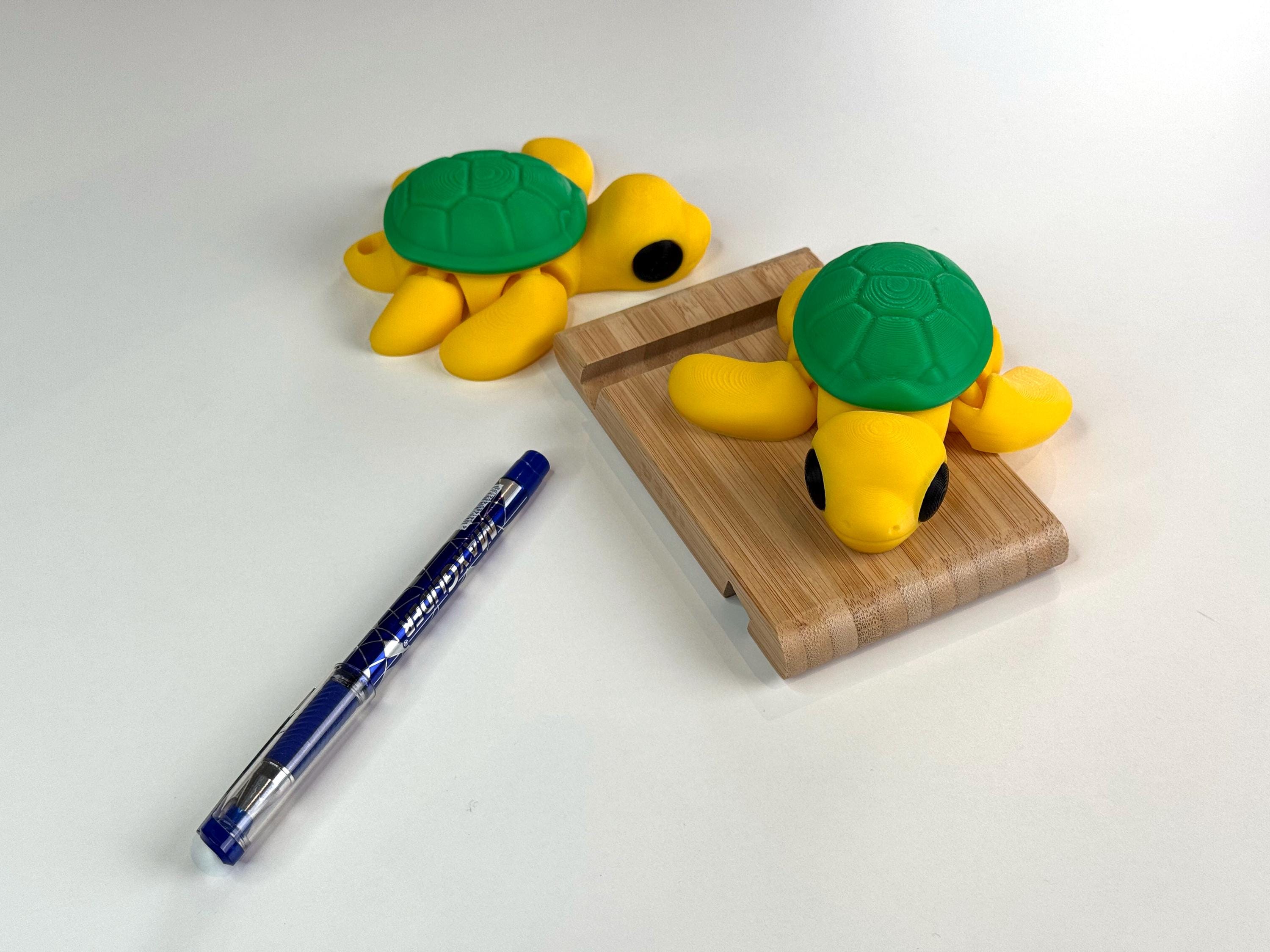 3D Printed Articulated Turtle | Flexy Turtle | Turtle Accessory | Shelf Decoration - Etsy