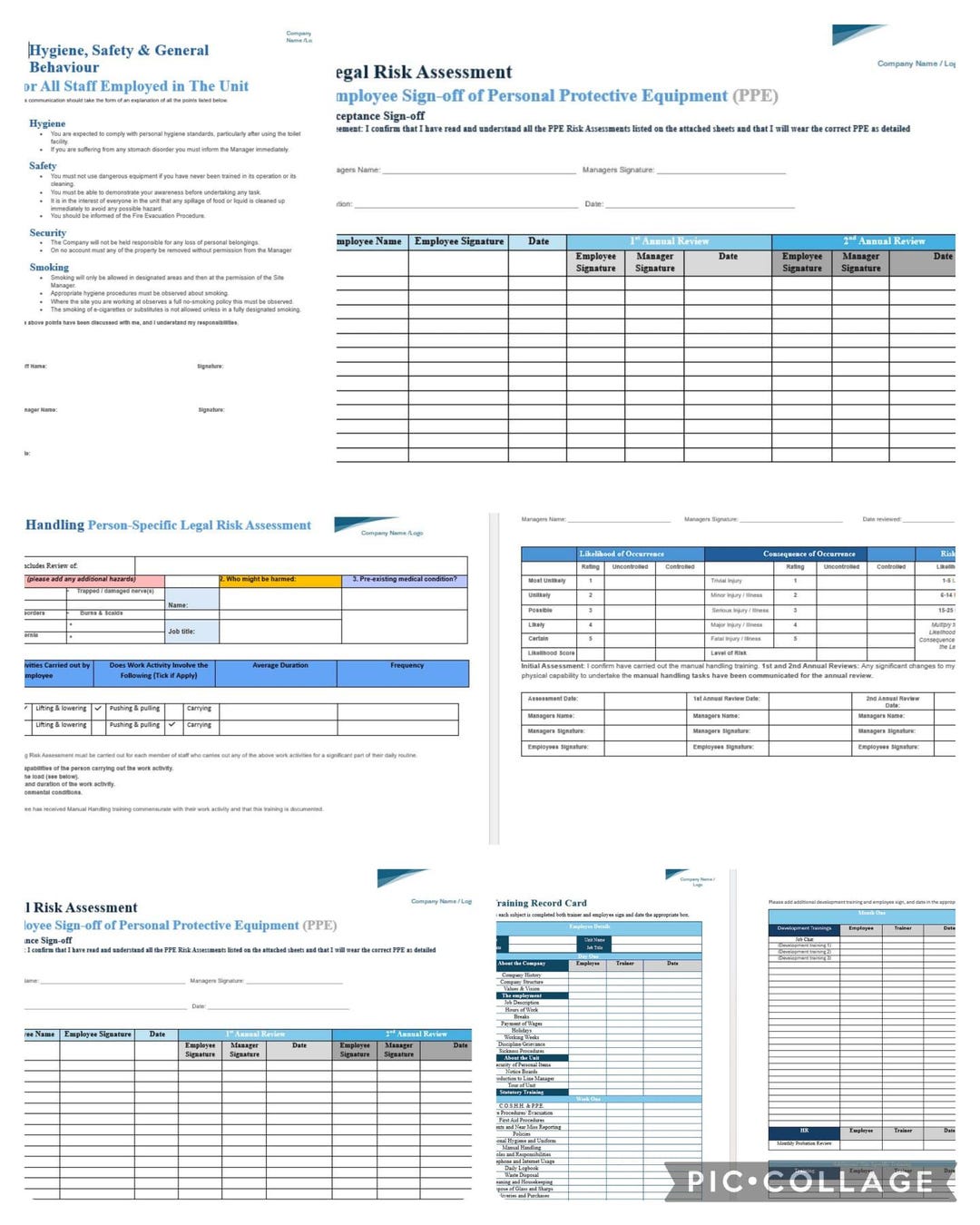 Office Package of Health & Safety, COSHH, Risk Assessment Manual ...
