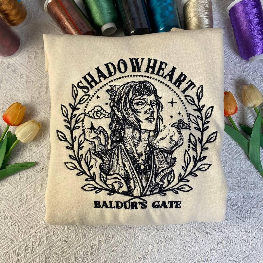 Embroidered Shadowheart Sweatshirt and Hoodie, Baldur's Gate 3 Shirt ...