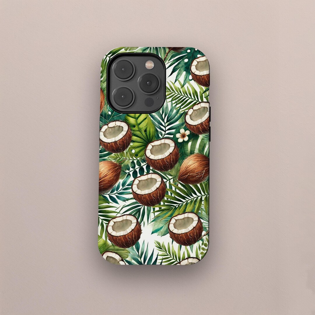 Tropical Coconut Palm Phone Case: Summer Greenery Design - Etsy