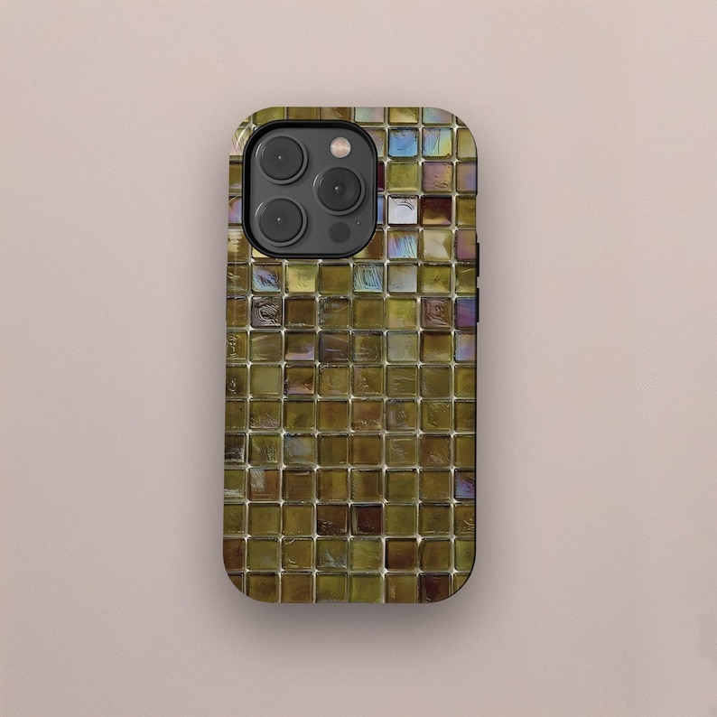 Colorful Mosaic Tile Phone Case, Vintage Ceramic Art Magsafe Phone ...