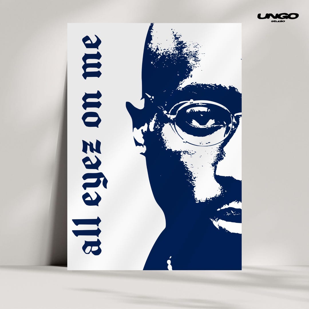 Tupac Shakur Poster L All Eyez on Me Poster L Tupac Poster L Gift for ...