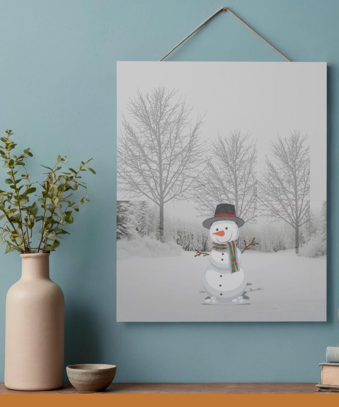 Minimalist Snowman Line Art PNG, Simple Winter Design, Single Line ...