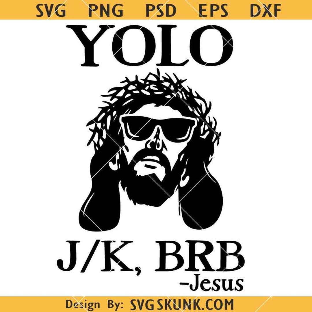 Yolo Jk Brb SVG, Funny Christian Easter Day SVG, Happy Easter Day SVG ...
