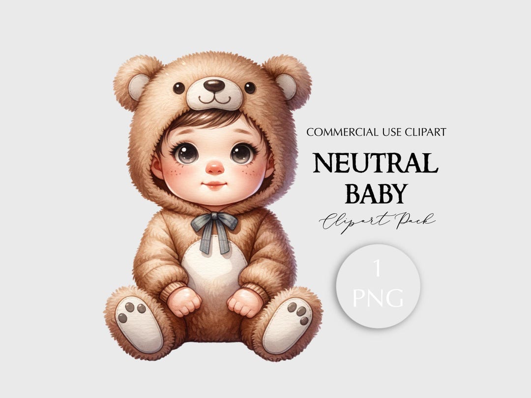 Neutral Baby Clipart | Single Image | for Commercial Use, Transparent ...
