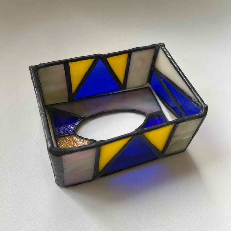 Stained Glass Tissue Box - Etsy