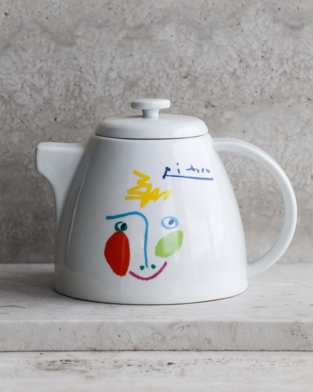 Vintage Picasso Porcelain Kettle by Tognana | 2004 Italian Teapot ...