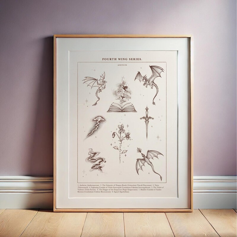 Fourth Wing Tattoo - Etsy