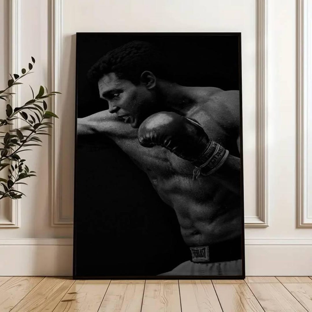 Muhammad Ali Poster, Muhammad Ali Print, Muhammad Ali Wall Art, Black ...
