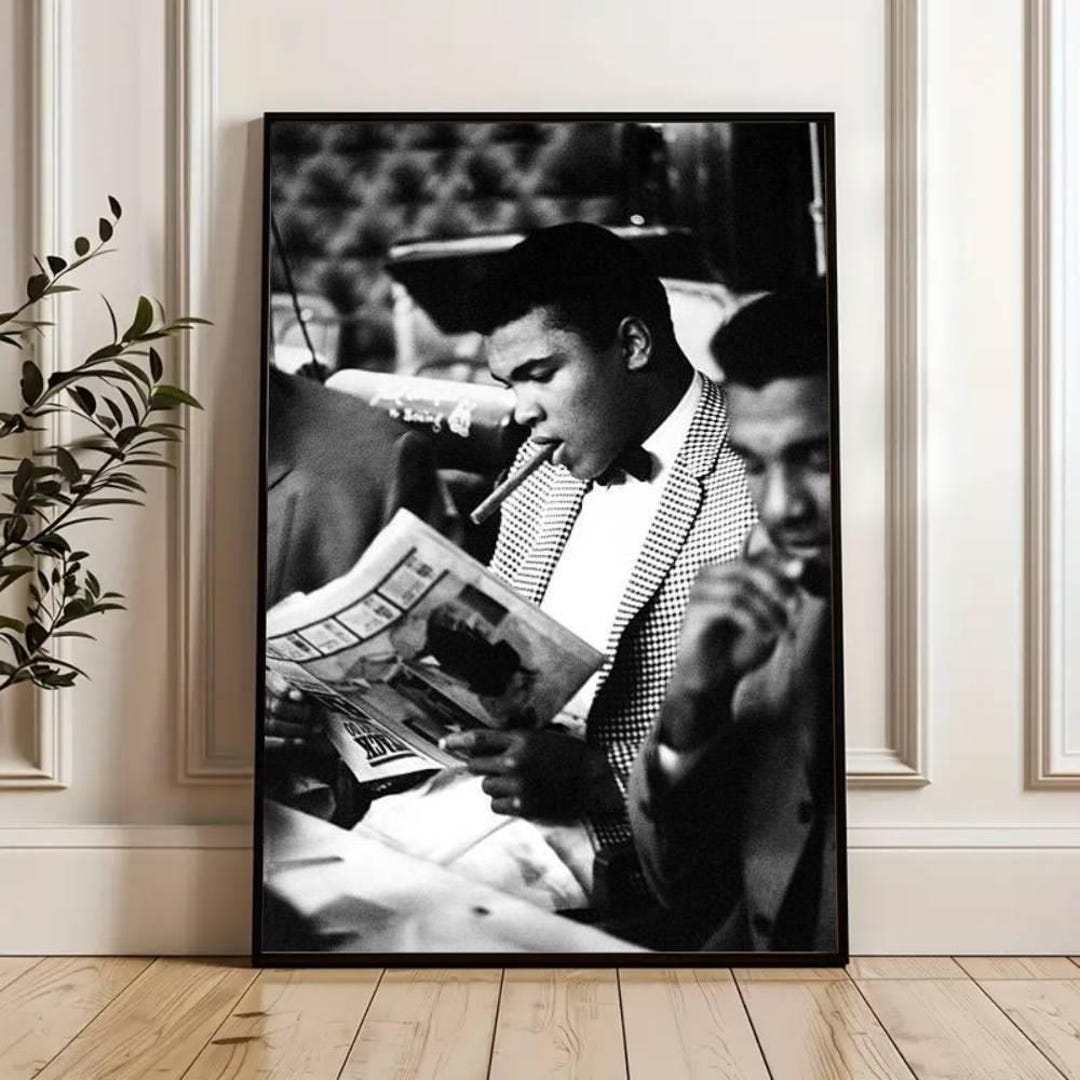 Muhammad Ali Poster, Muhammad Ali Print, Muhammad Ali Wall Art, Black ...
