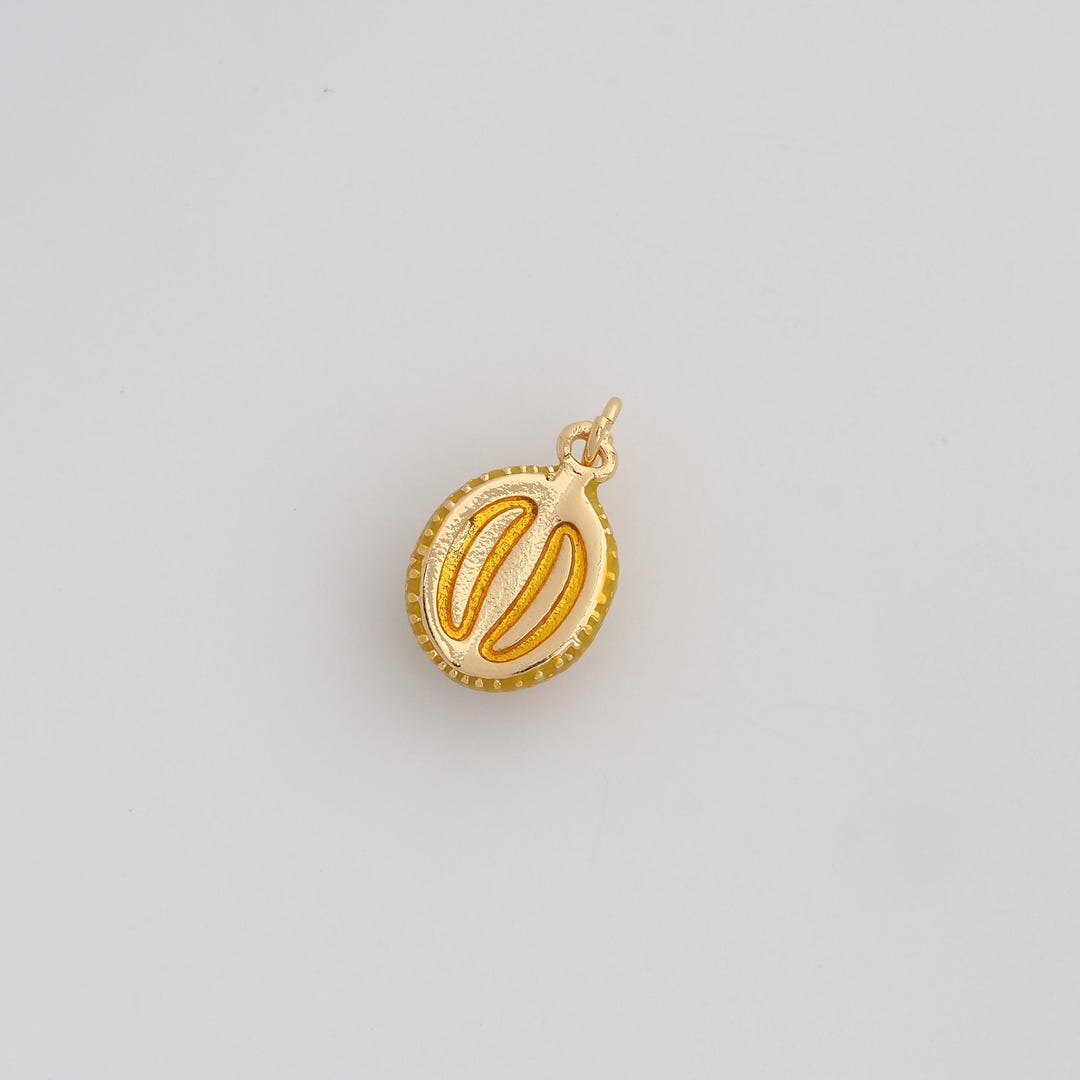 18K Gold Filled Durian Pendant Dainty Enamel Fruit Charms for DIY ...