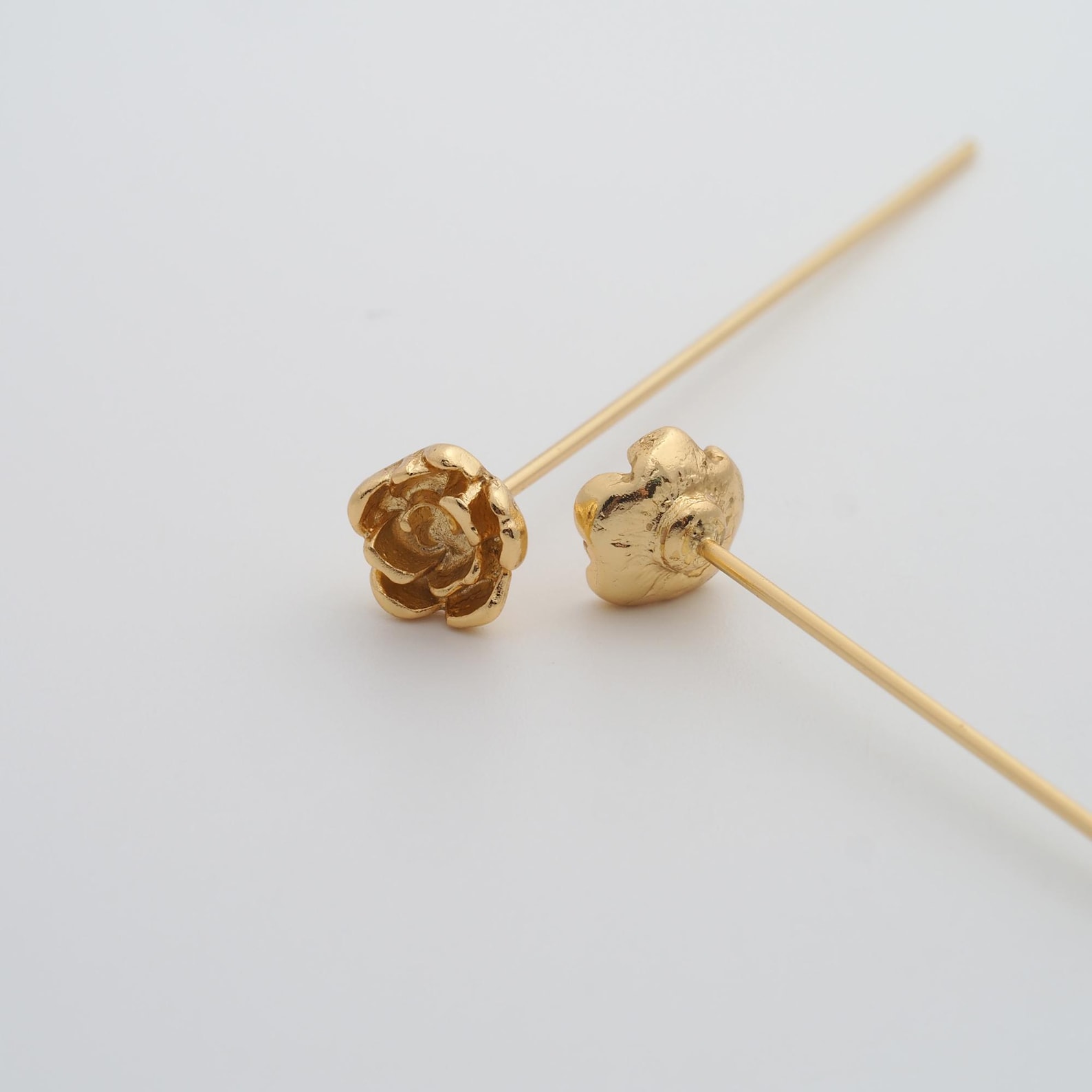 5 Pcs 18K Gold Filled Flower Head Pins Dainty Gold Flower Head Pins for ...