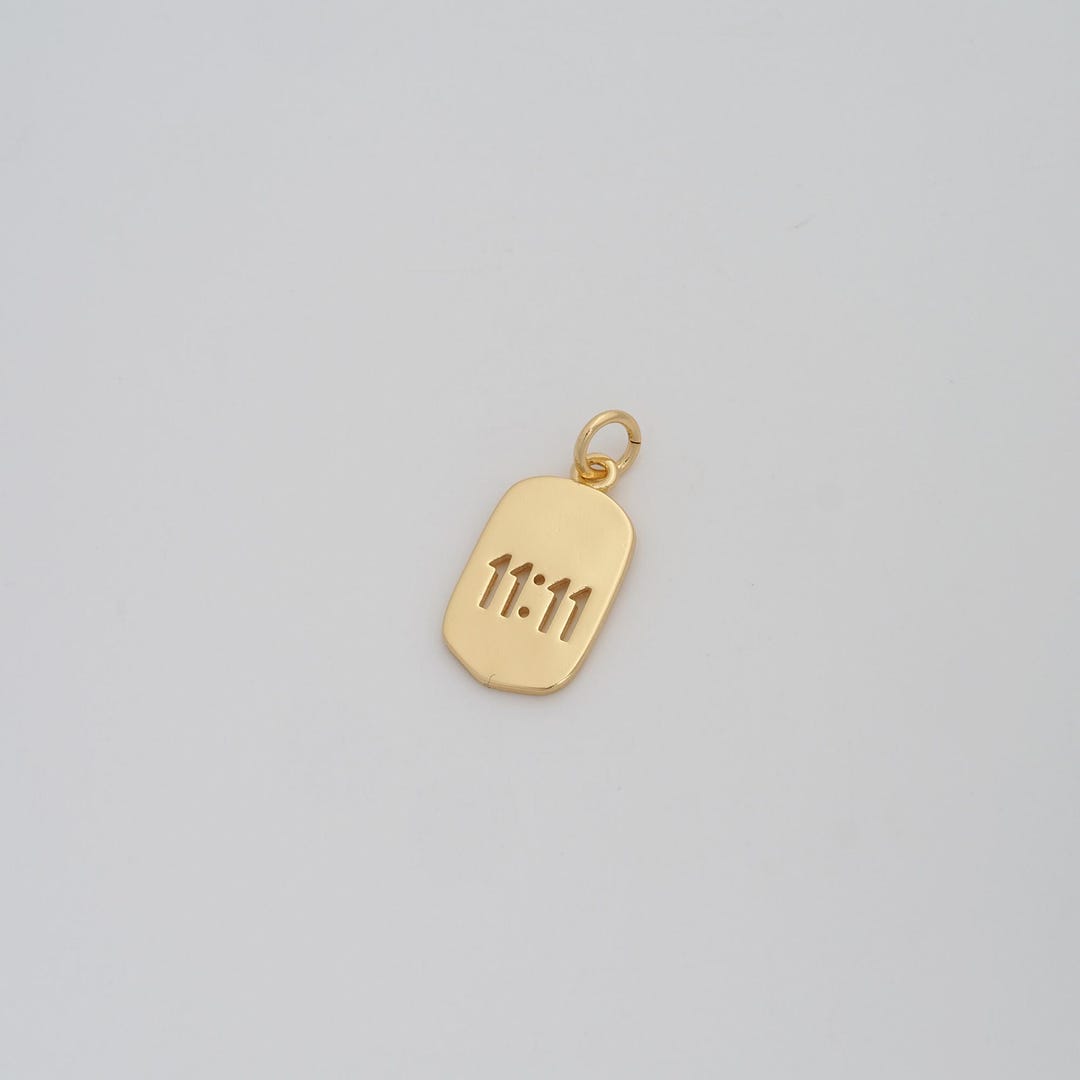 5 Pcs 18K Gold Filled Angel Number Pendant Dainty Gold Time Charms for ...