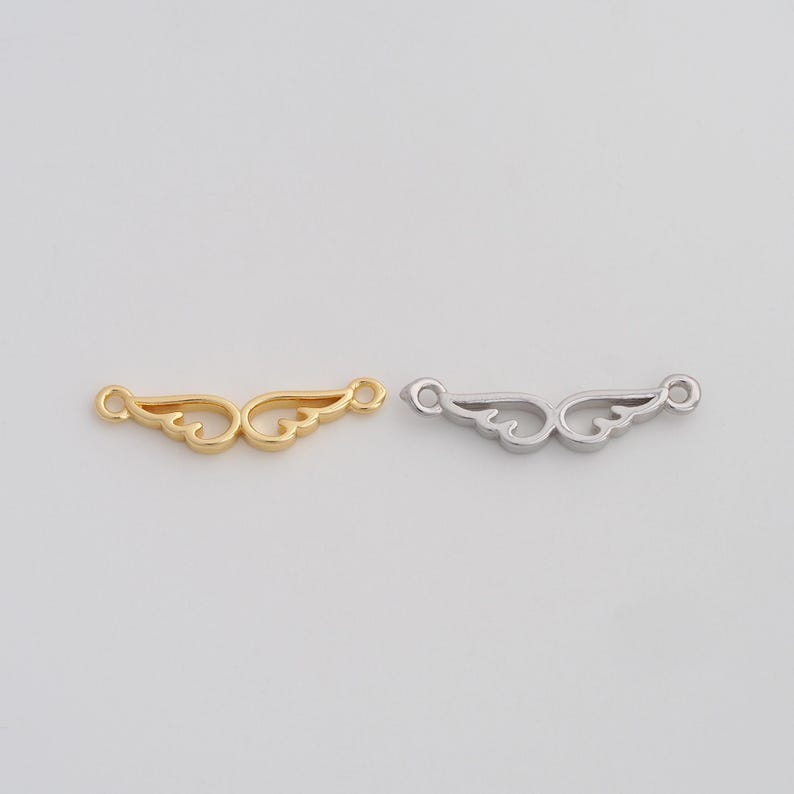 18K Gold Filled Angel Wings Connectors Dainty Animal Wings Connectors ...