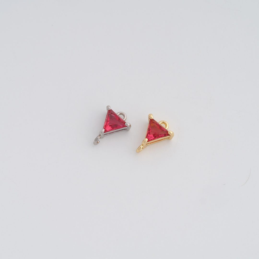 18K Gold Filled Triangle Connectors Dainty CZ Triangle Connectors for ...