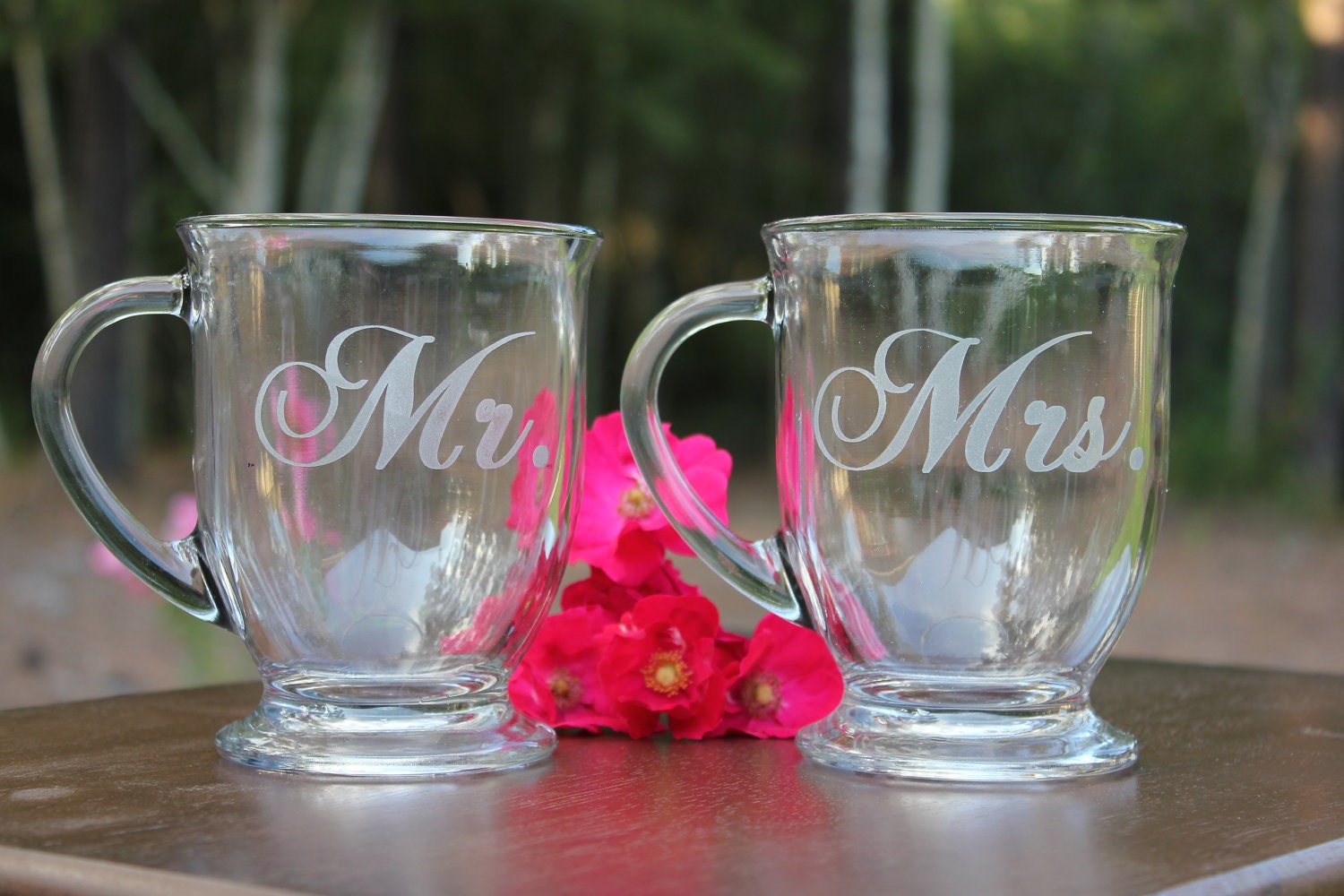 2 Mr And Mrs Coffee Mugs 16 Oz Personalized Engraved Etsy