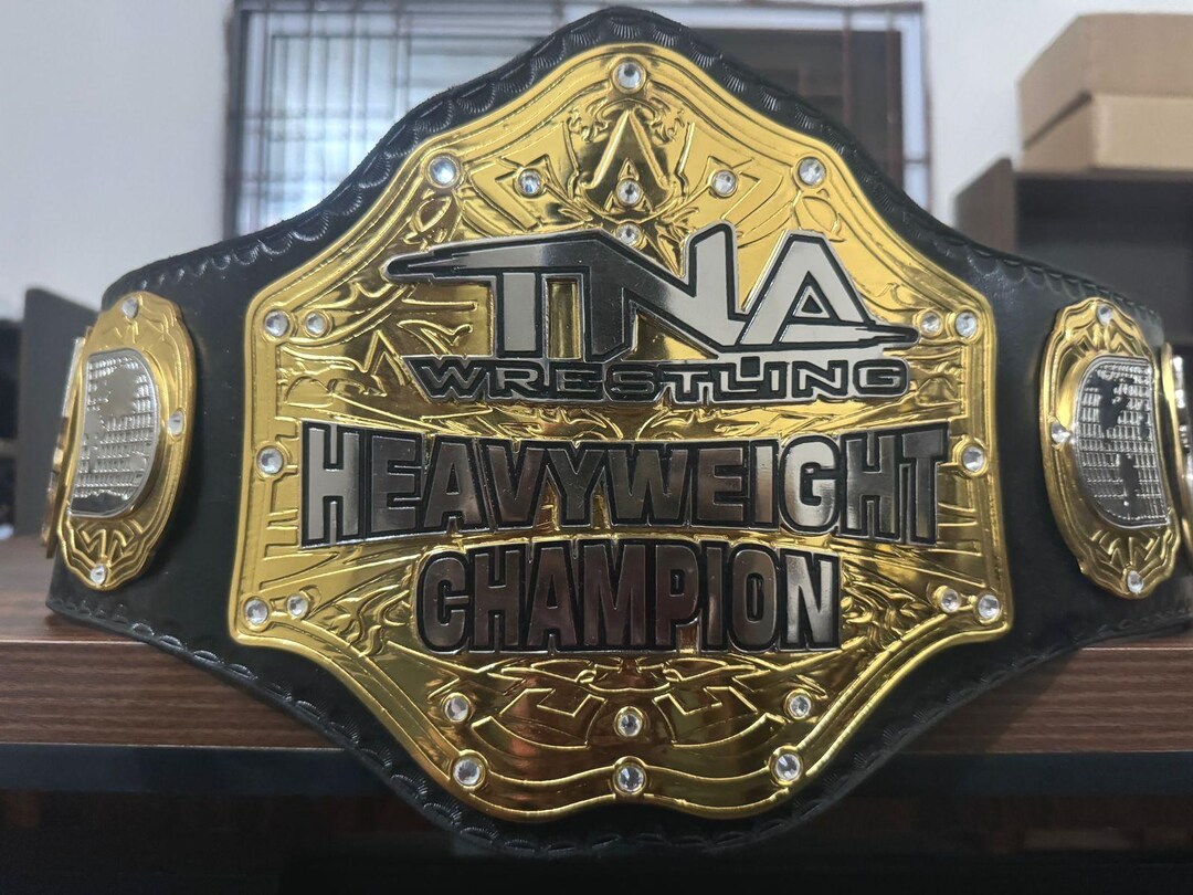 TNA Wrestling Heavyweight Champion Title Belt 4mm Plates, Adult Size ...